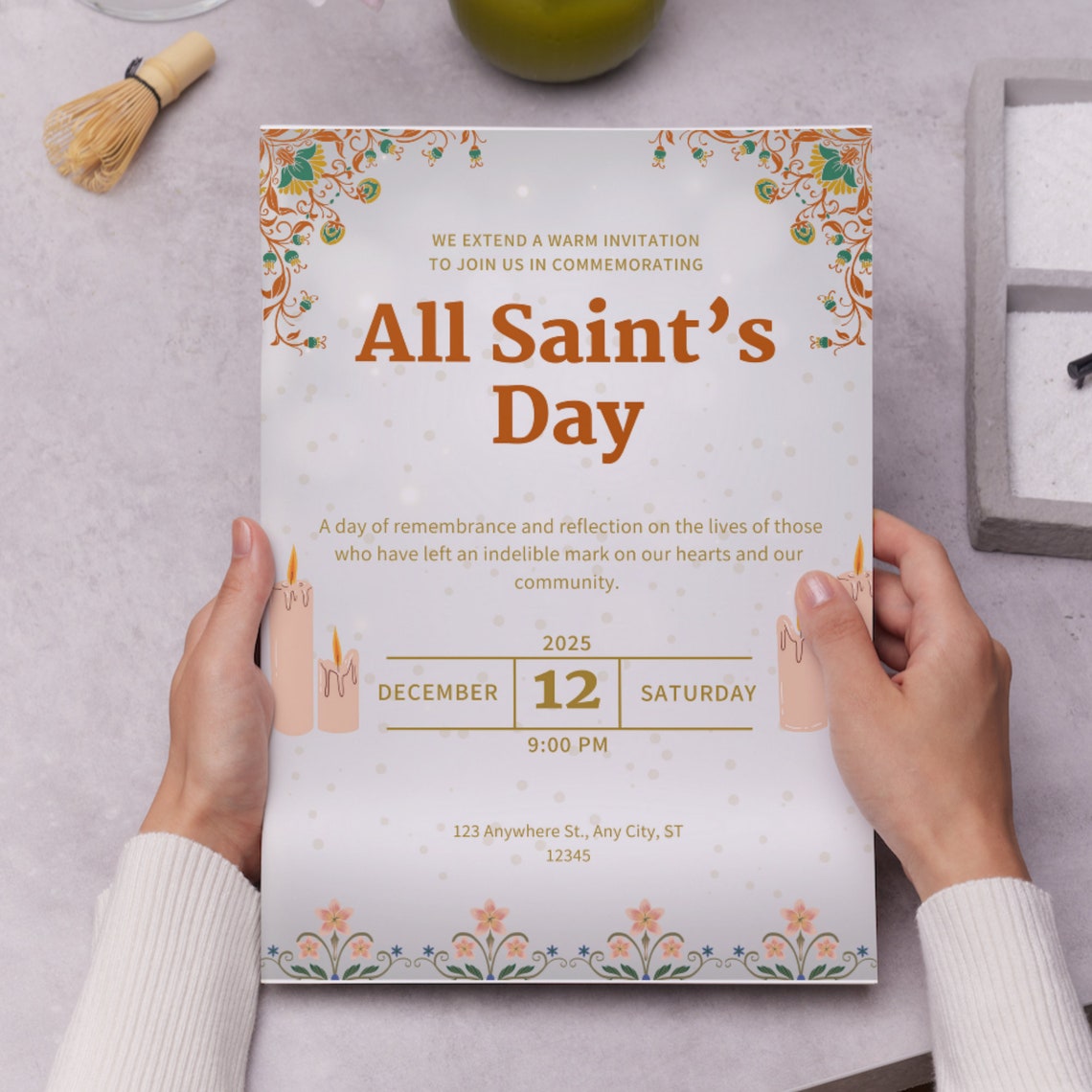Editable All Saints Day Invitation Template - Etsy