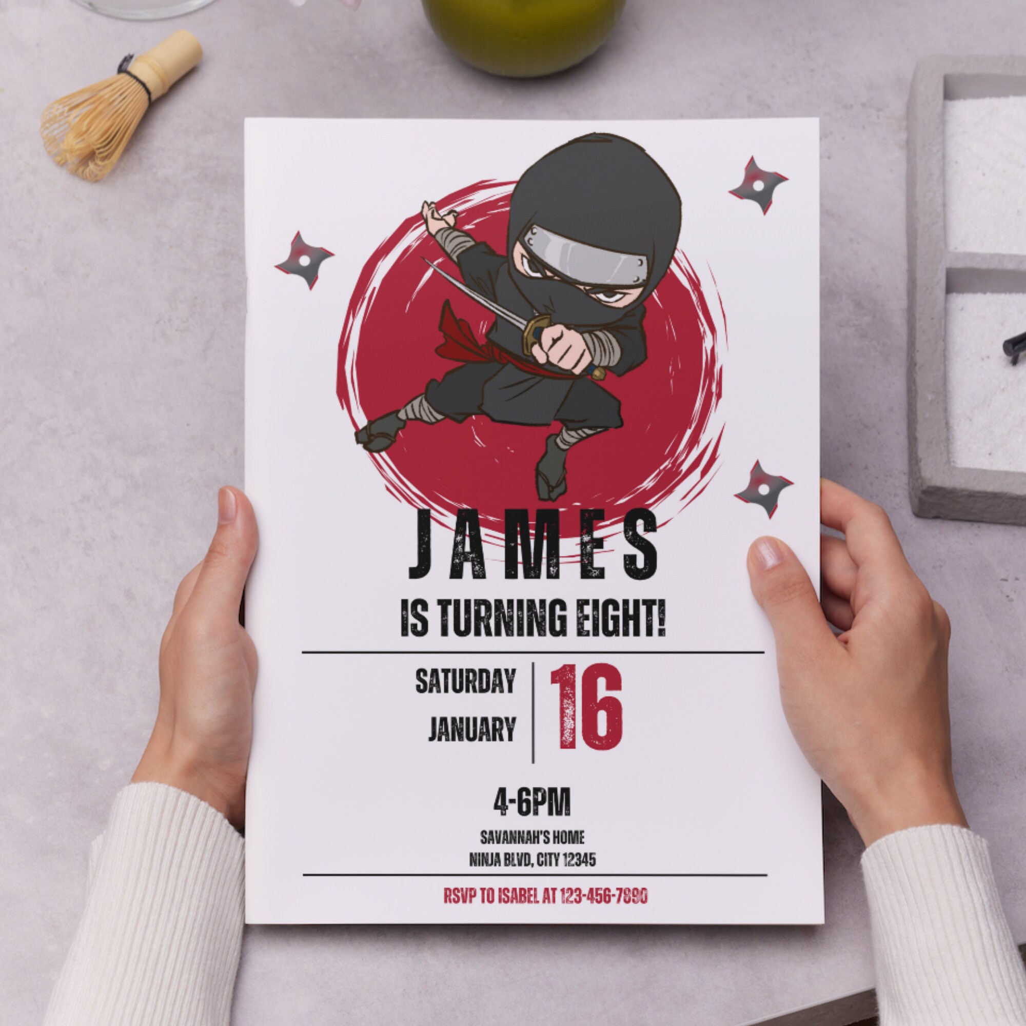 Editable Ninja Birthday Invitation Printable Martial Arts - Etsy