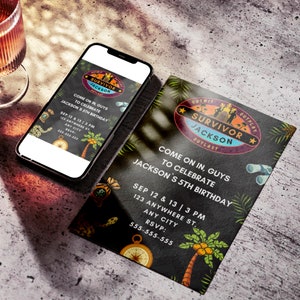 Editable Survivor Birthday Invitation, Printable Survivor Invitation ...