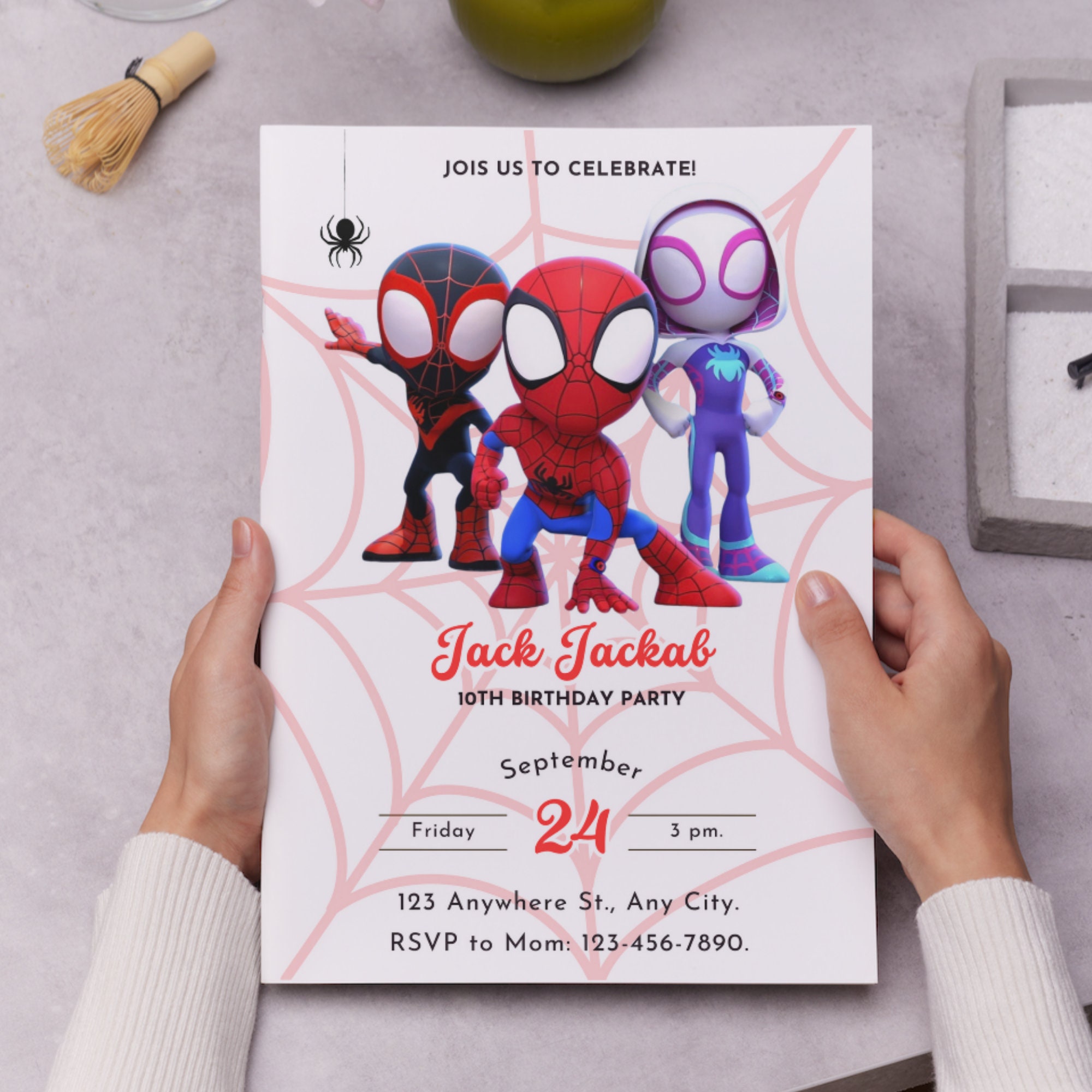 Editable Spidey Invitation, Printable Spidey and His Amazing Friends ...