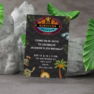 Editable Survivor Birthday Invitation, Printable Survivor Invitation ...