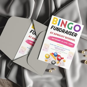 Editable Bingo Fundraiser Flyer Template, Digital Bingo Night Flyer ...