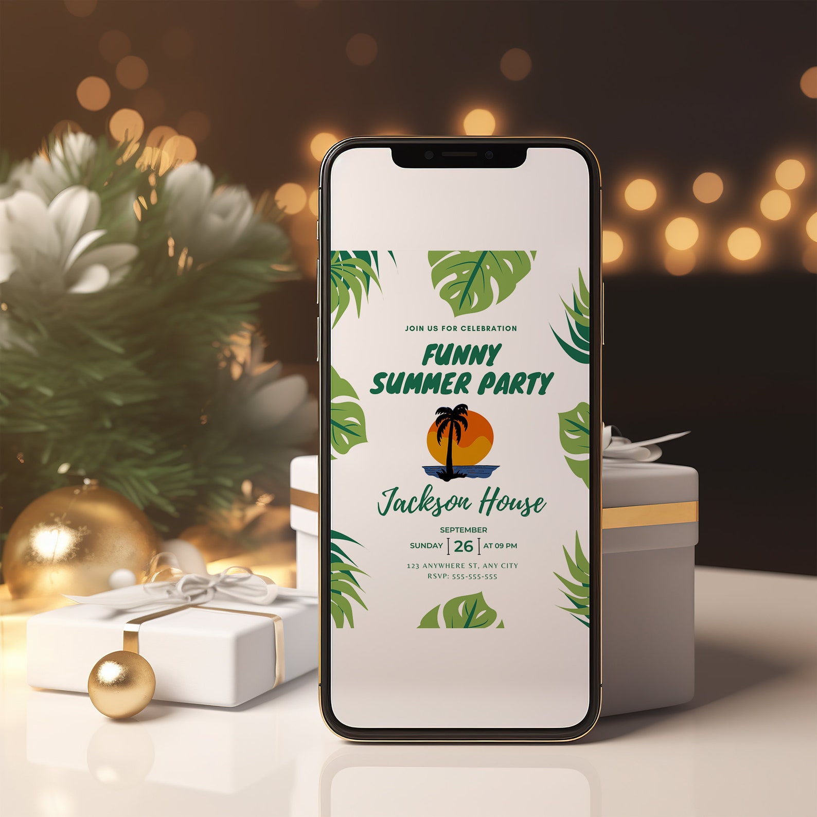 Editable Funny Summer Party Invite, Digital End of Summer Party ...