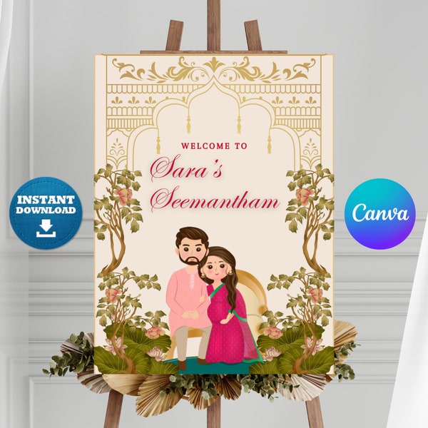 Seemantham Digital Invite - Etsy