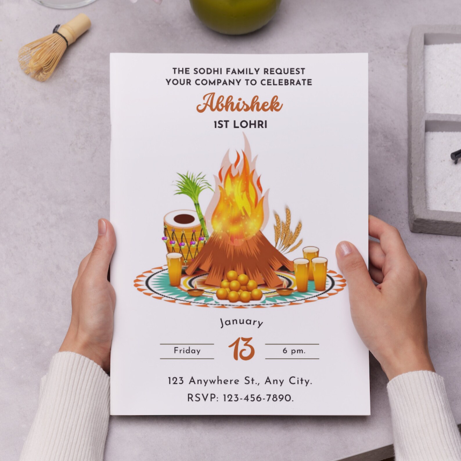 Editable Lohri Invitation Printable First Lohri Invite - Etsy
