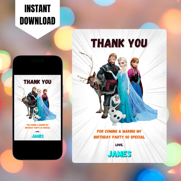 Frozen Thank You - Etsy