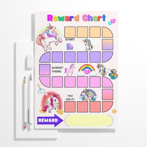 Unicorn Reward Chart, Printable Unicorn Behavior Chart, Digital Unicorn ...