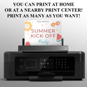 Editable Summer Kick off Party Invite, Digital End of Summer Party ...