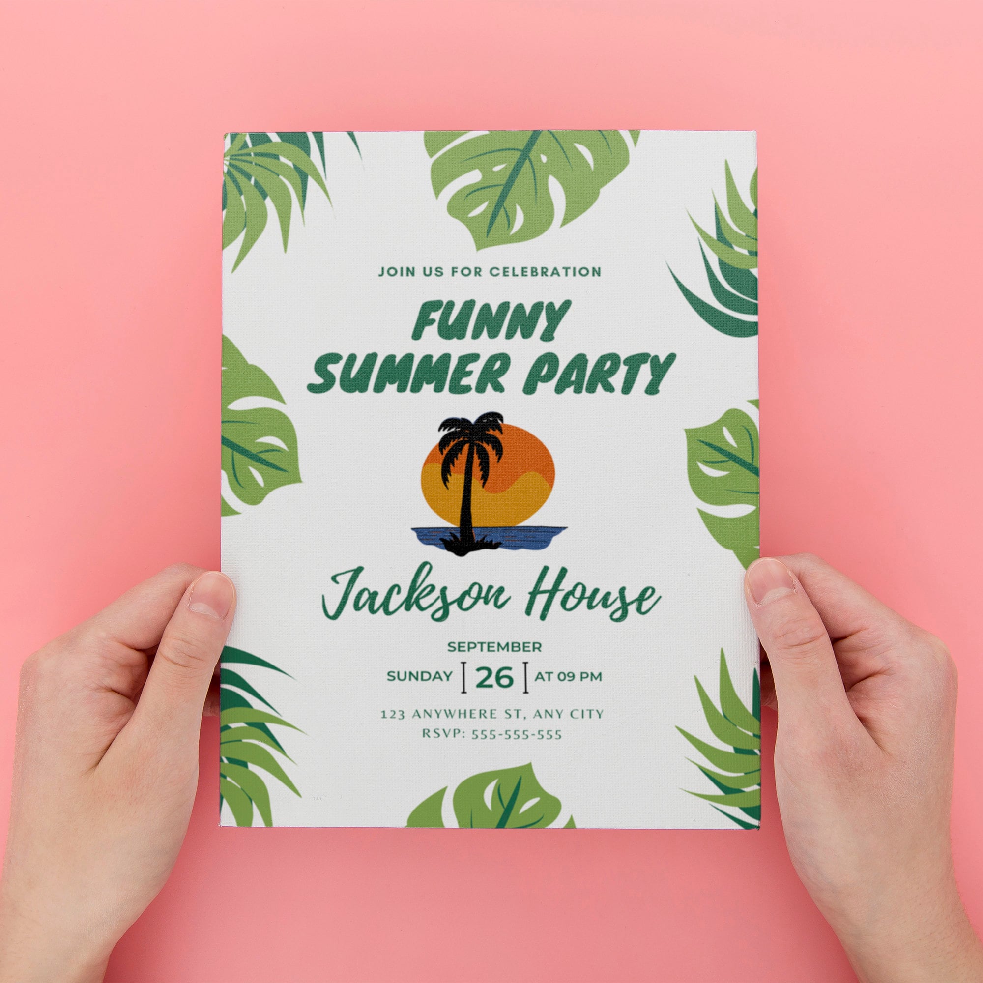 Editable Funny Summer Party Invite, Digital End of Summer Party ...