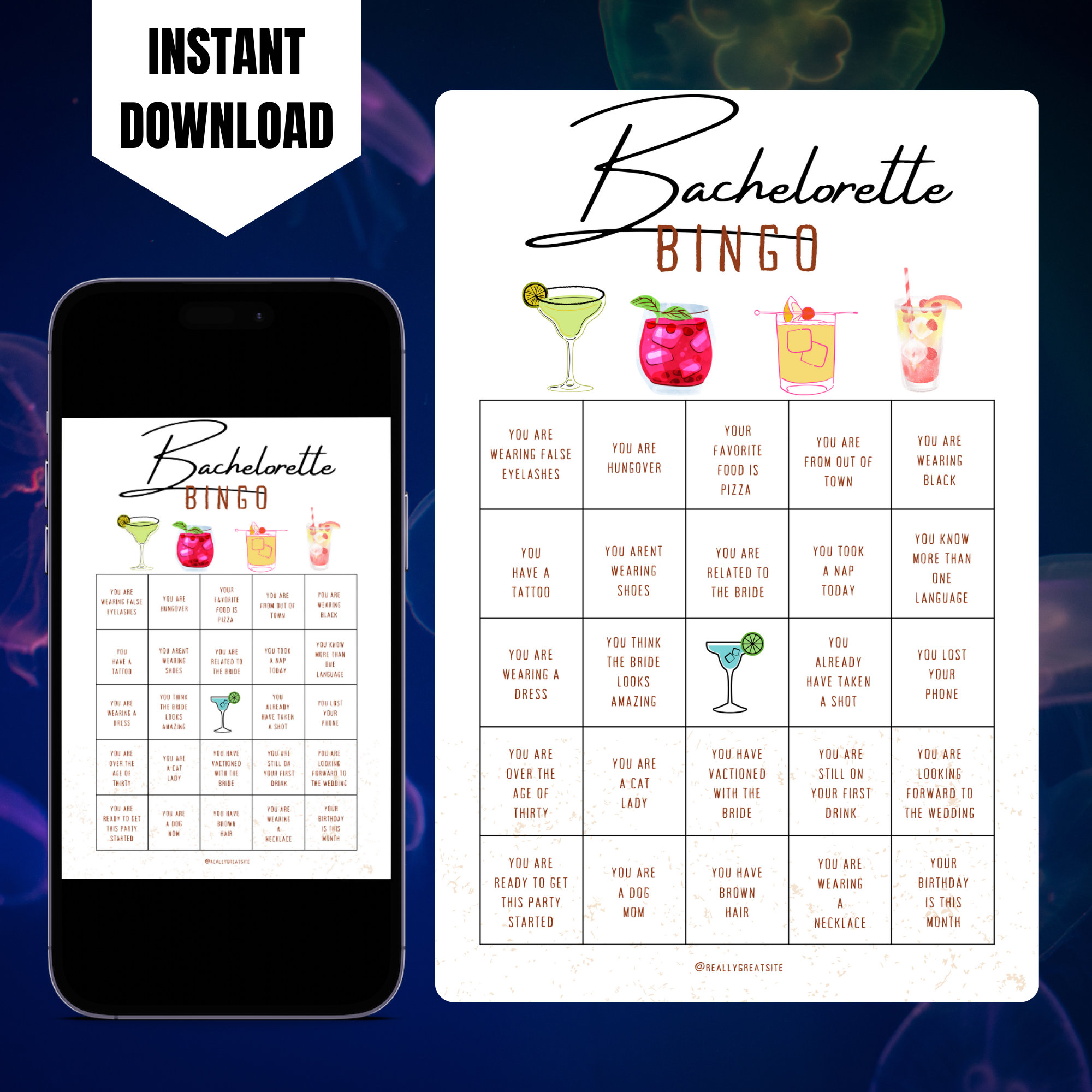 Editable Bachelorette Party Bingo Game Printable Bachelorette - Etsy