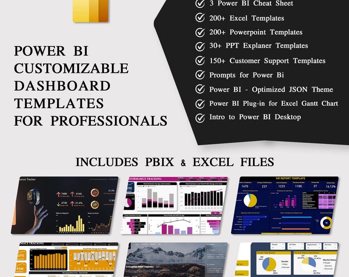 Power BI Dashboard Template, Sales Dashboard Templates for Data ...