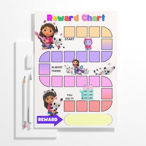 Gabby Dollhouse Reward Chart, Printable Gabby Behavior Chart, Digital ...