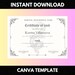 Editable Certificate of Rank, Rank Certificate, Digital Downloads ...