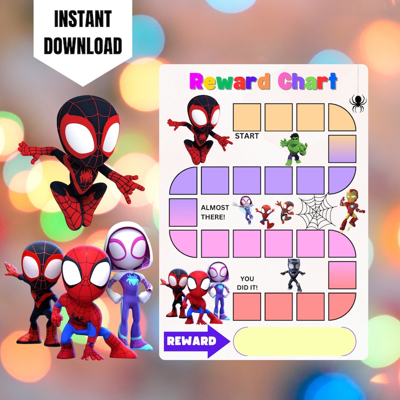 Spidey Potty Chart - Etsy