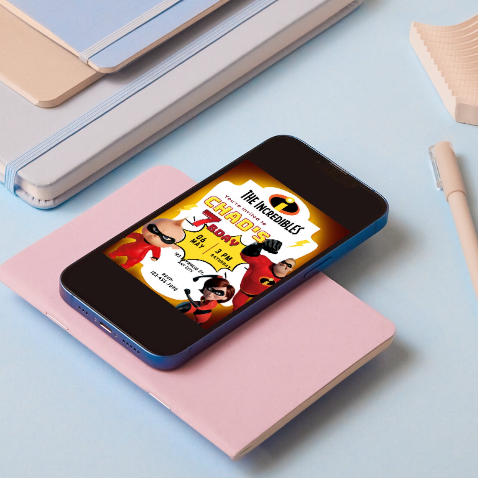 Editable the Incredibles Birthday Invitation, Printable the Incredibles ...