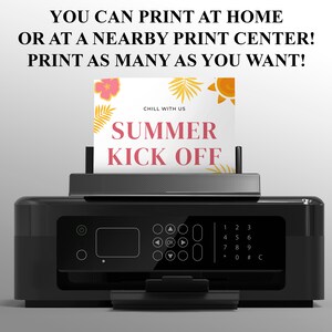 Editable Summer Kick off Party Invite, Digital End of Summer Party ...