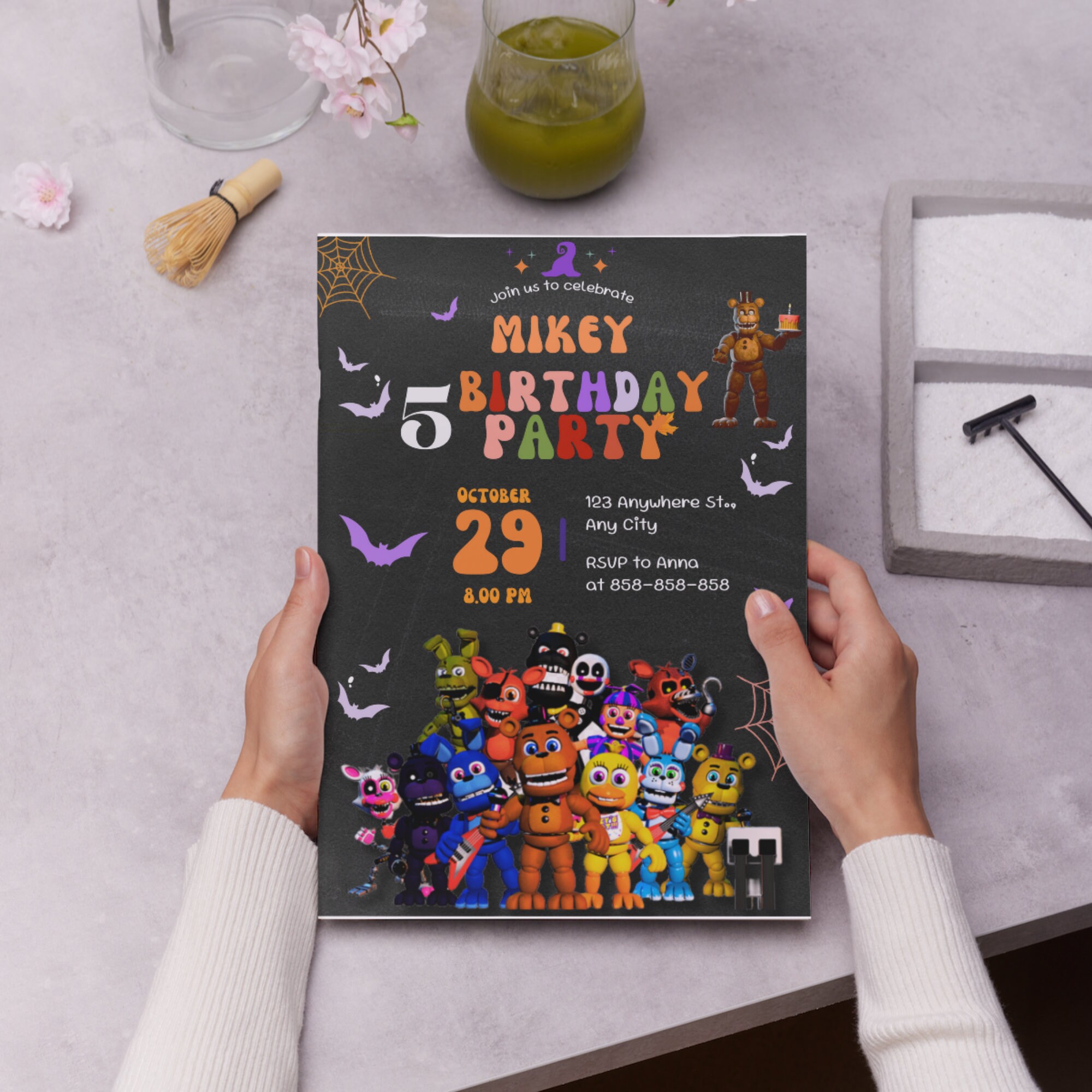 Editable Five Nights at Freddy's Invitation Five Nights - Etsy