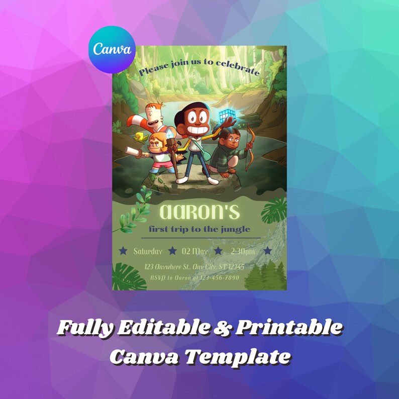 Editable Craig of the Creek Birthday Invitation - Etsy