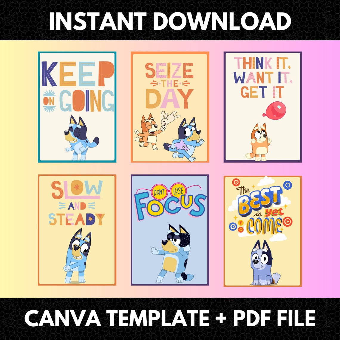 Editable Bluey Flashcards, Digital Bluey Calming Techniques Flashcards ...