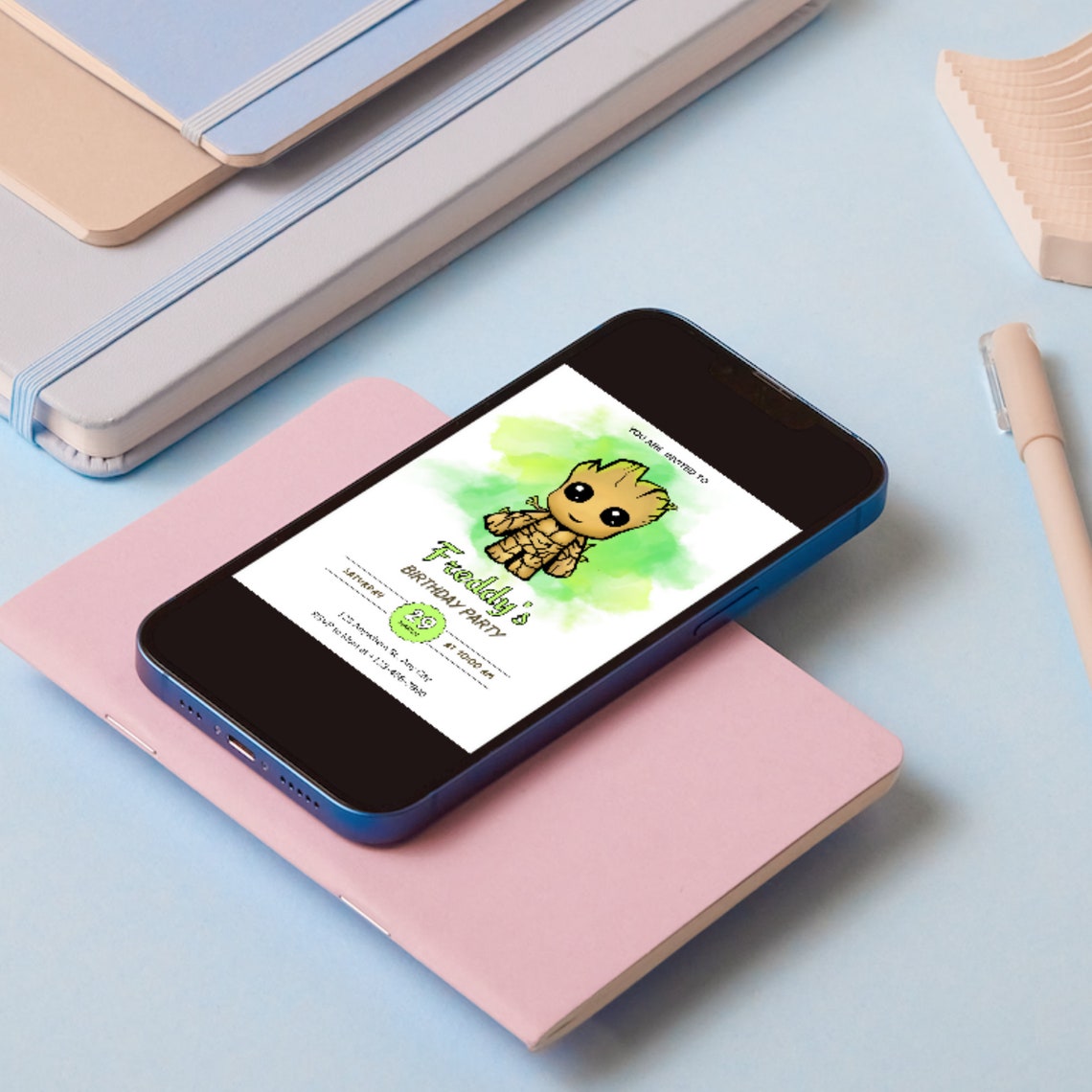 Editable Groot Birthday Invitation Printable Groot Invite - Etsy