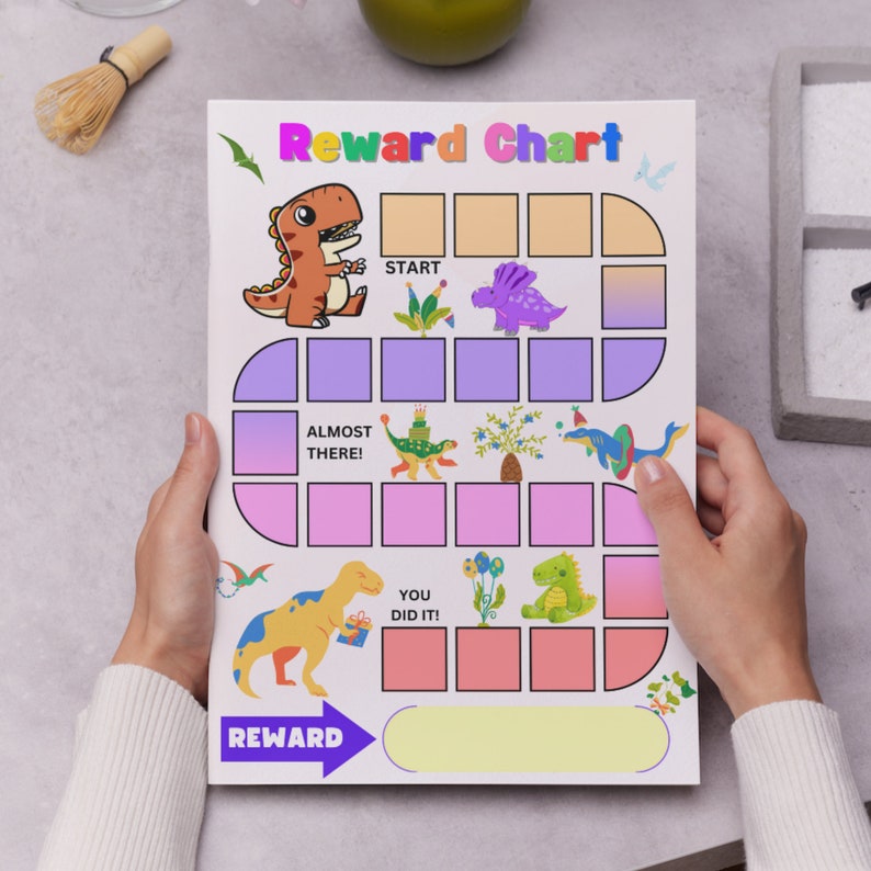 Dinosaur Reward Chart, Printable Dinosaur Behavior Chart, Digital ...