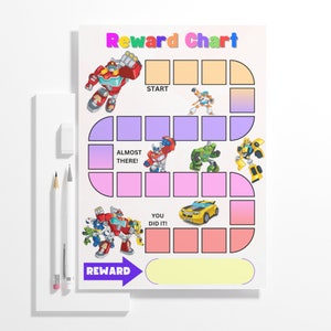 Transformers Rescue Bots Reward Chart: Printable Behavior Tracker ...