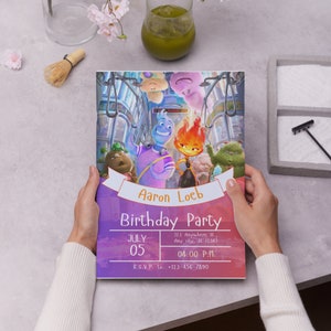 Editable Elemental Birthday Party Invitation, Elemental Invitation ...