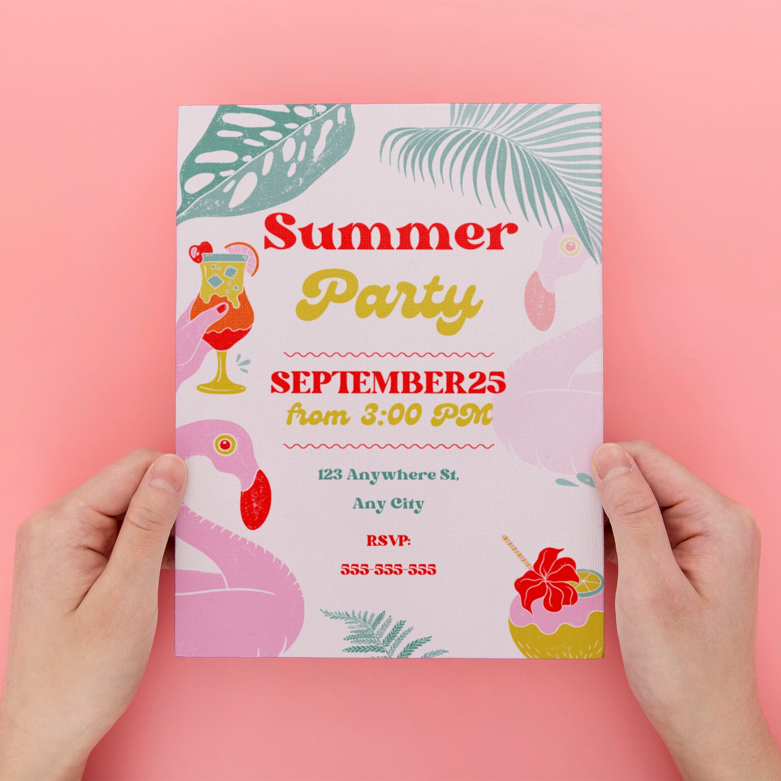 Editable Funny Summer Party Invite, Digital End of Summer Party ...