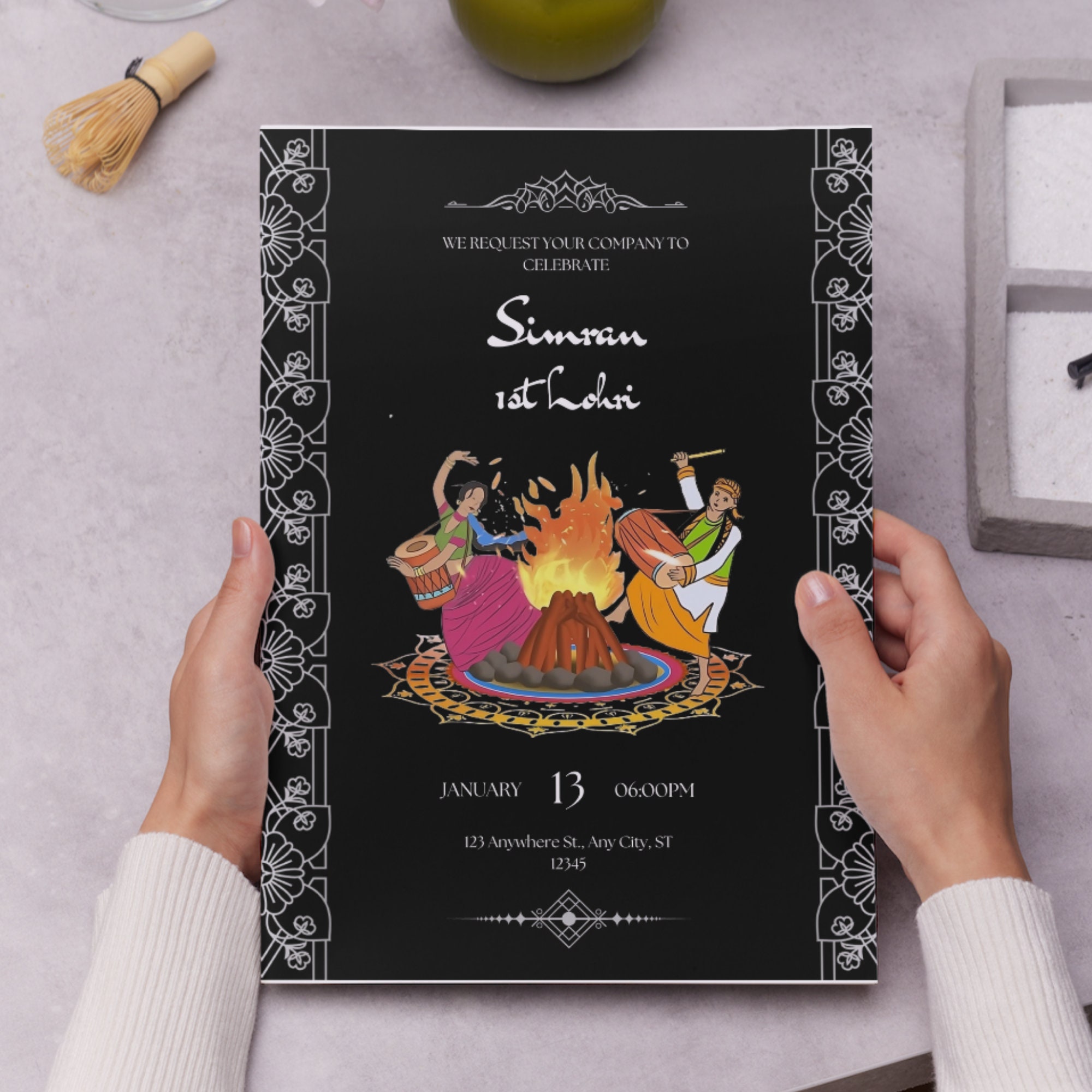 Editable Lohri Invitation Printable First Lohri Invite - Etsy