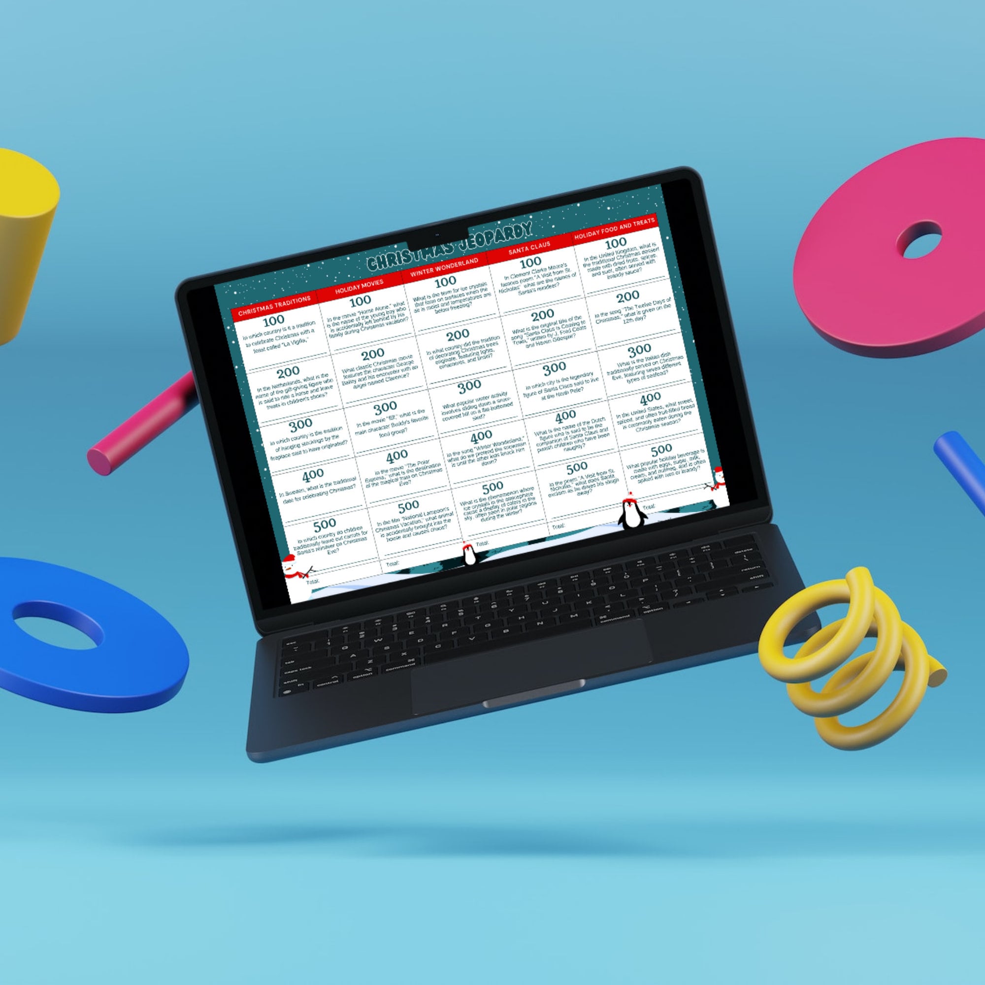 Editable Christmas Jeopardy Game, Christmas Jeopardy Printable Instant ...