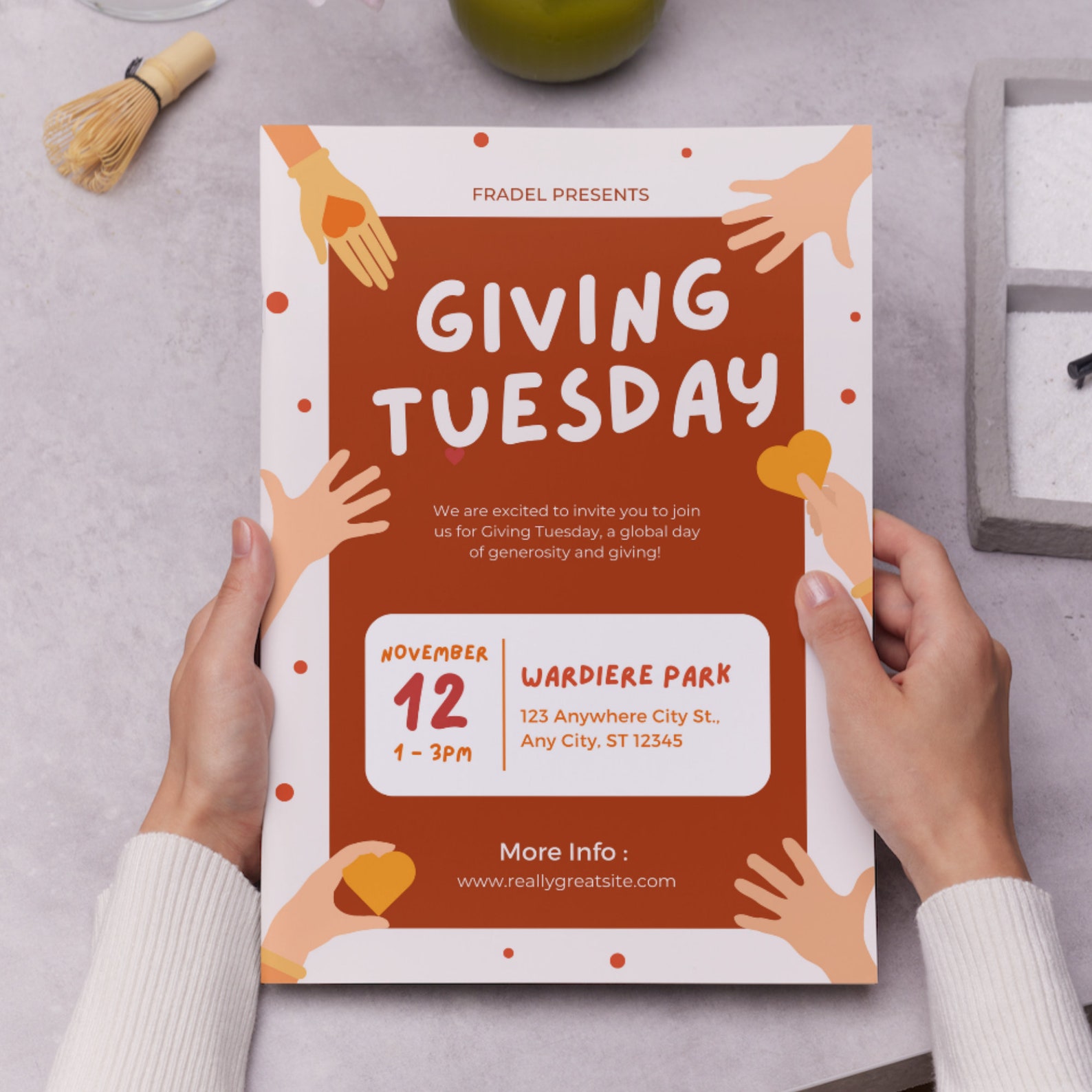 Editable Giving Tuesday Invitation, Digital Giving Tuesday Template ...