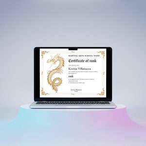 Editable Certificate of Rank, Rank Certificate, Digital Downloads ...