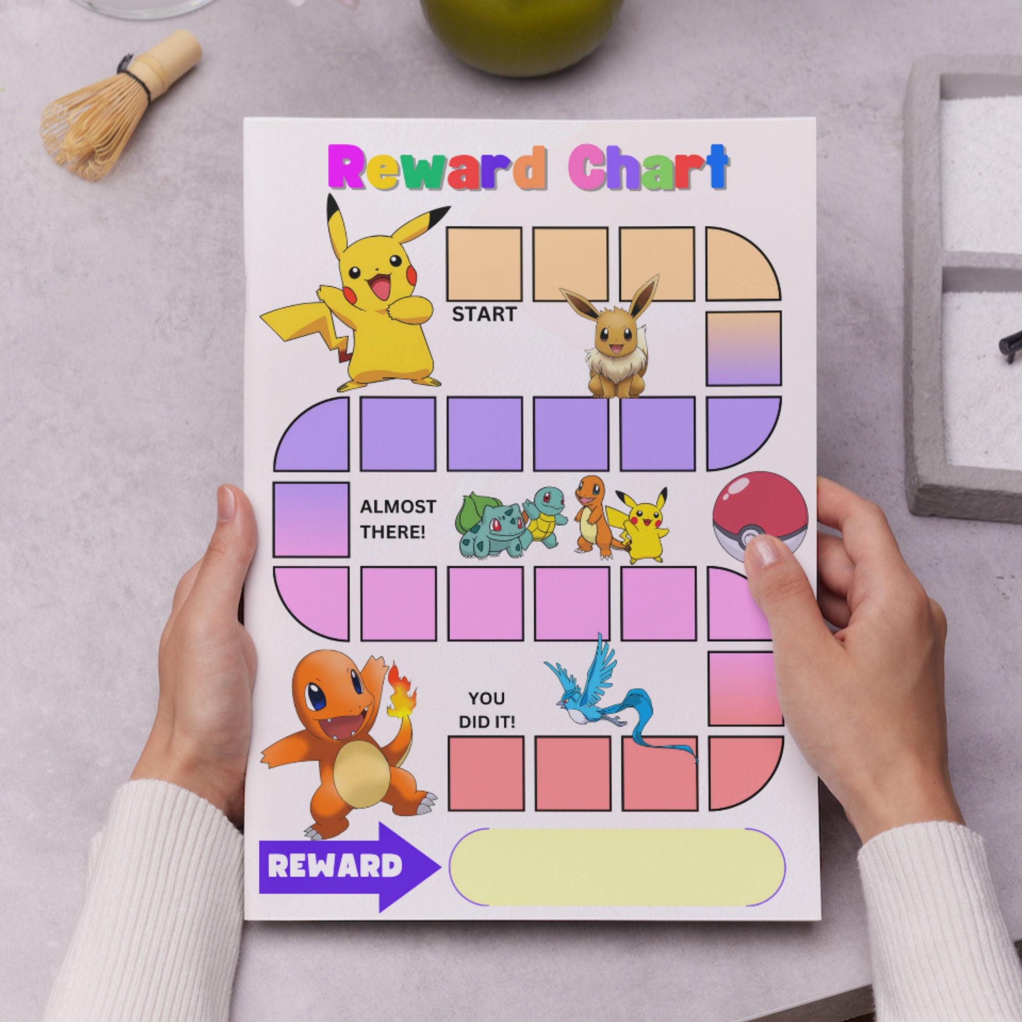 Pokemon Reward Chart, Printable Pokemon Behavior Chart, Digital Pikachu ...