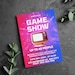 Editable Game Show Birthday Invitation, Digital Game Night Invitation ...