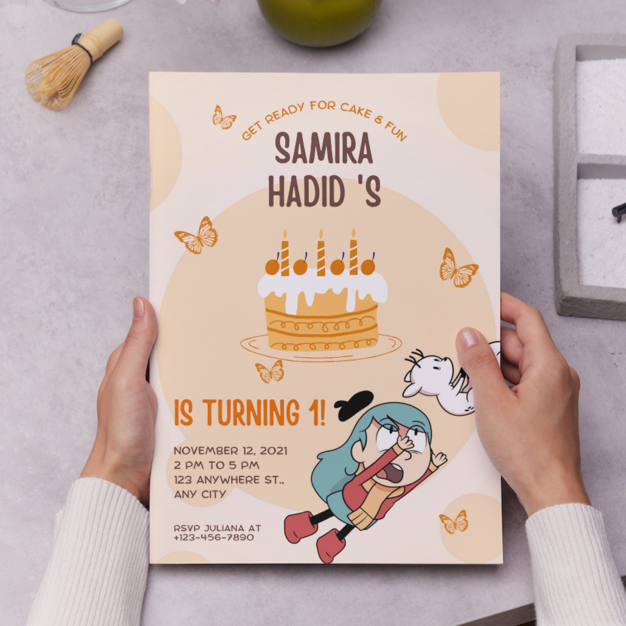 Editable Hilda Birthday Invitation, Digital Hilda Invitation, Printable ...