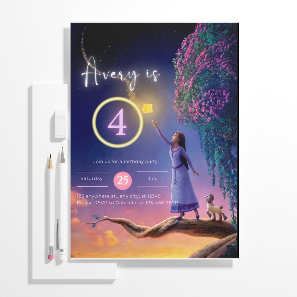 Editable Wish Invitation Digital Wish Birthday Invitation - Etsy