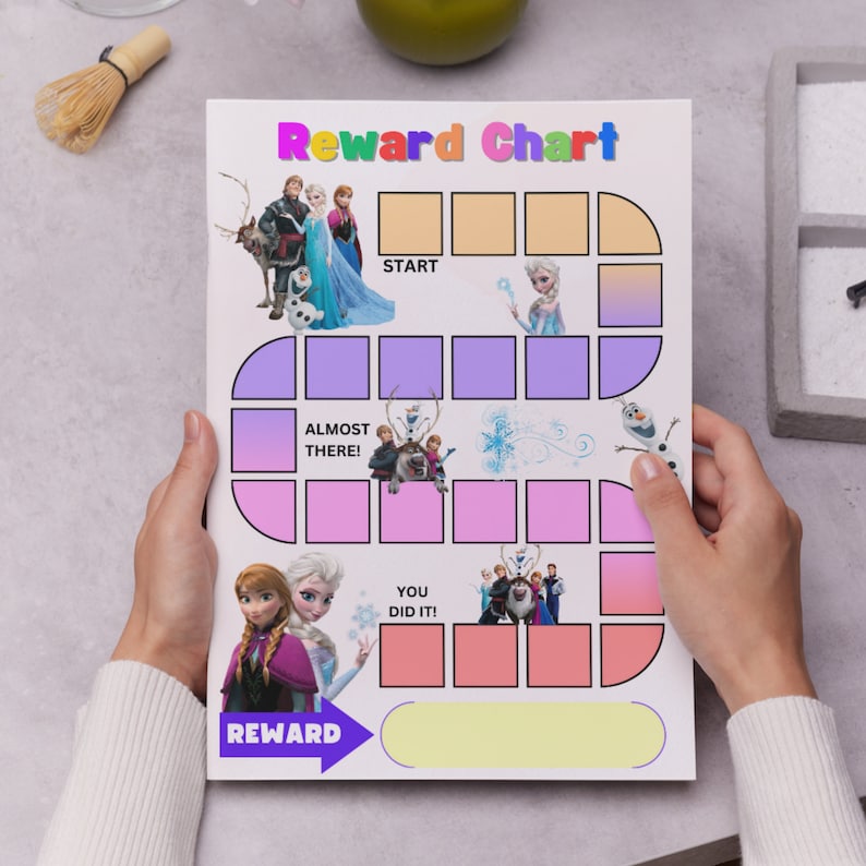 Frozen Reward Chart, Printable Frozen Behavior Chart, Digital Elsa ...