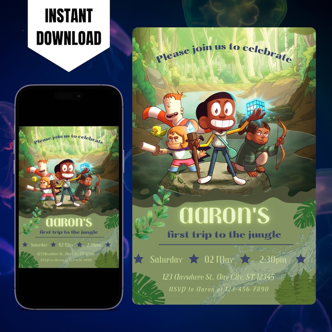 Editable Craig of the Creek Birthday Invitation - Etsy