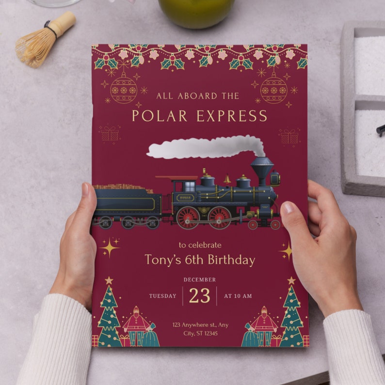 Editable Polar Express Birthday Invitation Printable Polar - Etsy