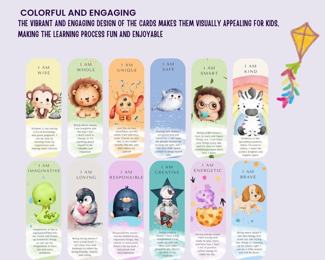 Affirmation Bookmarks for Kids, Great Gift for Bookworms and Book ...