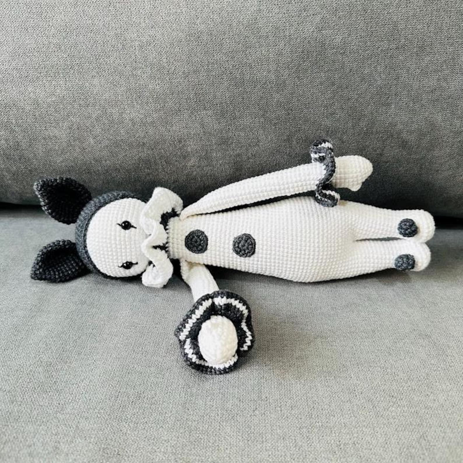 Pierrot Doll With Ears: Plush Mime Clown Gift - Etsy