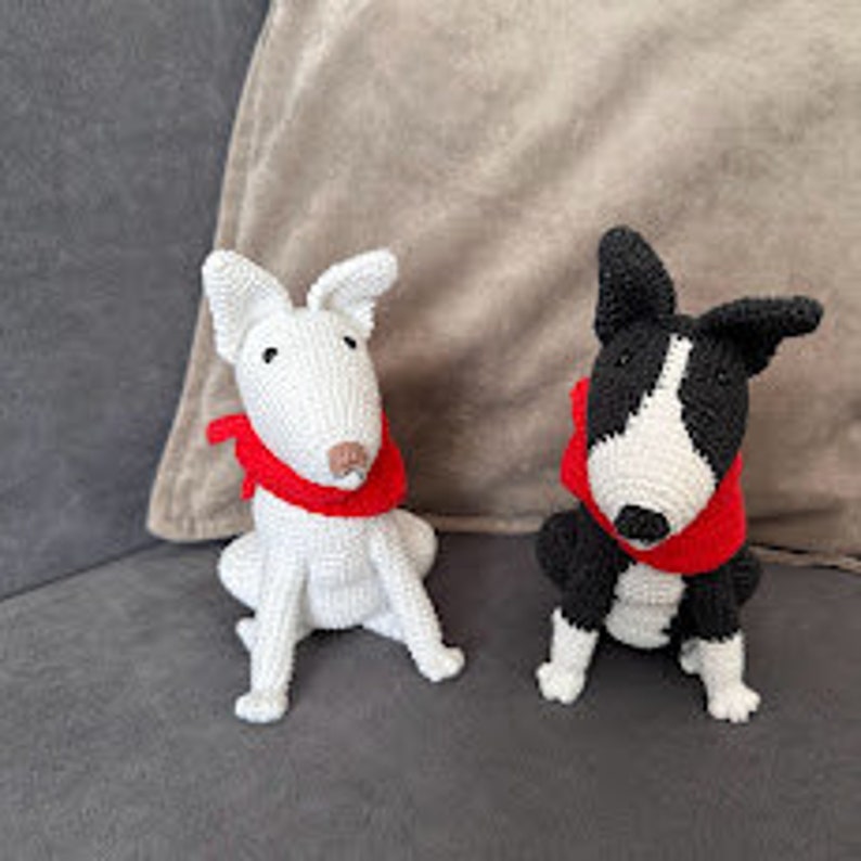Bull Terrier Stuffed Dog: Handmade Plush Toy (6 Inches) - Etsy