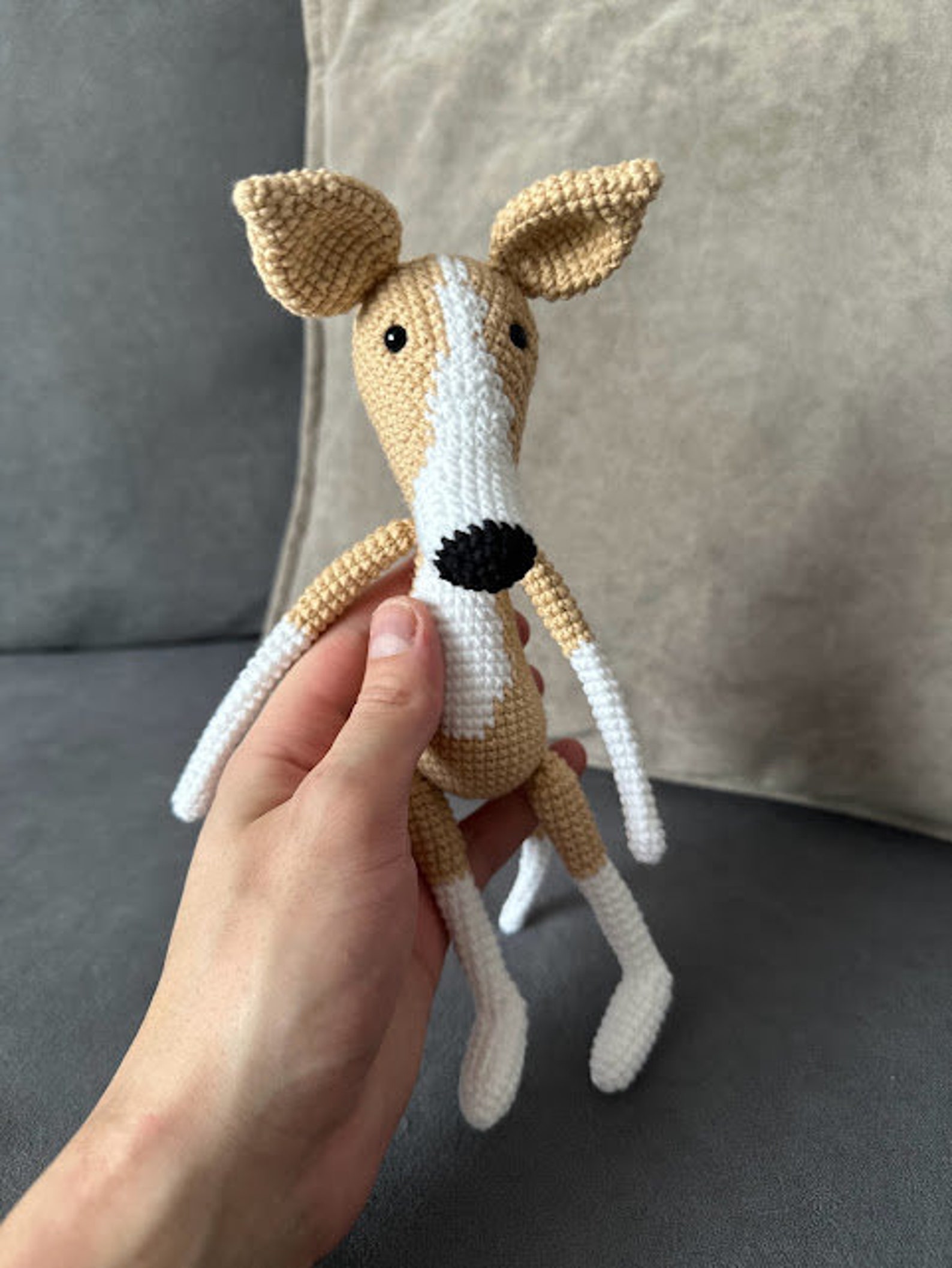 Greyhound Stuffed Toy: Handmade Plush Dog, Made to Order - Etsy