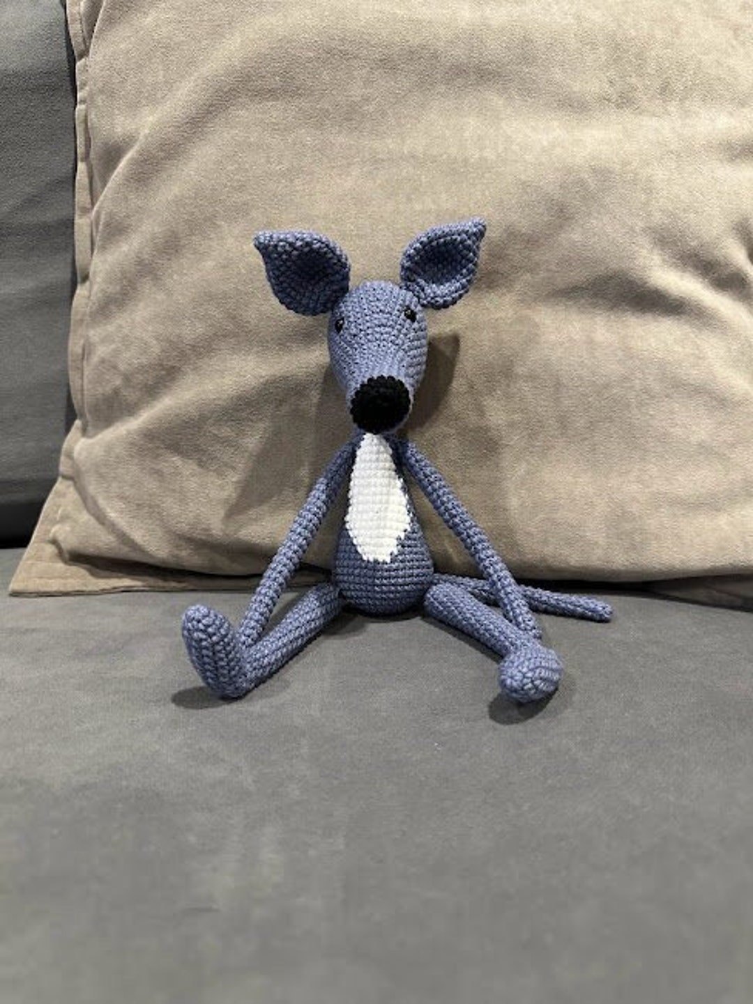 Adorable Greyhound Dog Plushie Handcrafted Crochet Gift for Dog Lovers ...