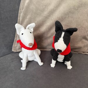 Adorable Bull Terrier Stuffed Dog: Handmade Plush Toy (6 Inches) - Etsy