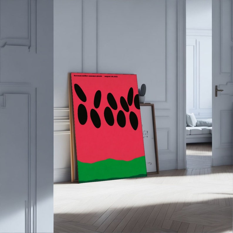 Herman Miller Watermelon Poster Art Poster Wall Art Decor Minimalistic ...