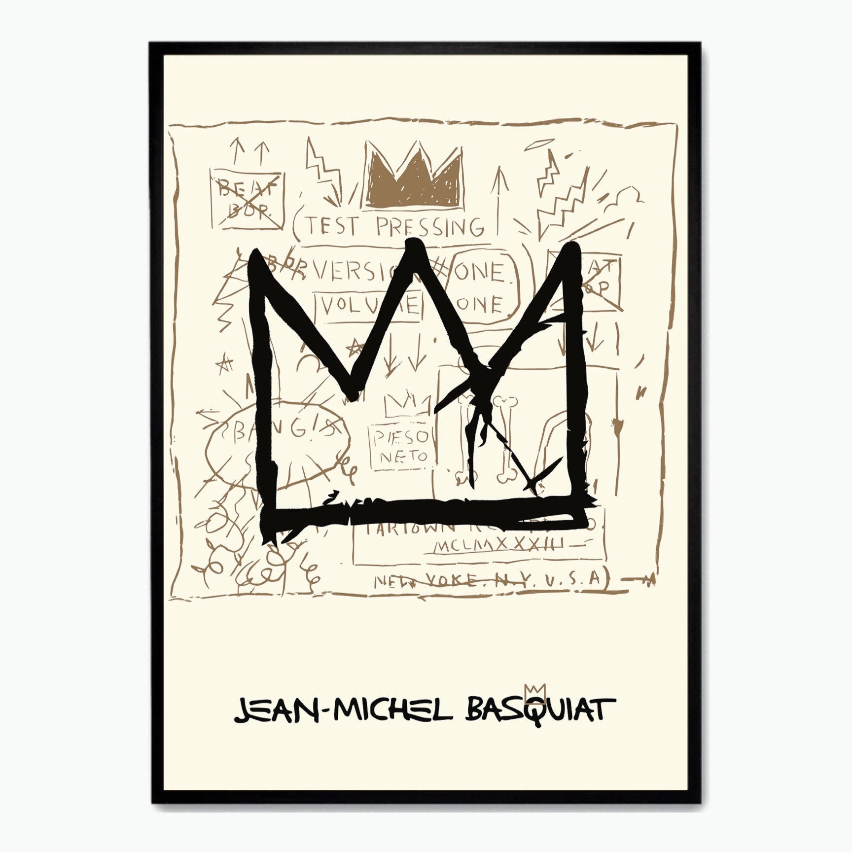 Basquiat Crown Poster jean Michel Basquiat Print Pop Art Modern Art ...