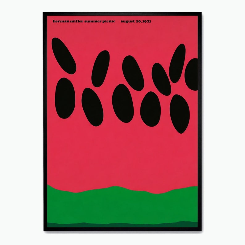 Herman Miller Watermelon Poster Art Poster Wall Art Decor Minimalistic ...