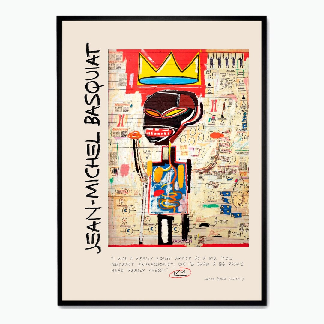 Basquiat Museum Poster jean Michel Basquiat Exhibition Print American ...