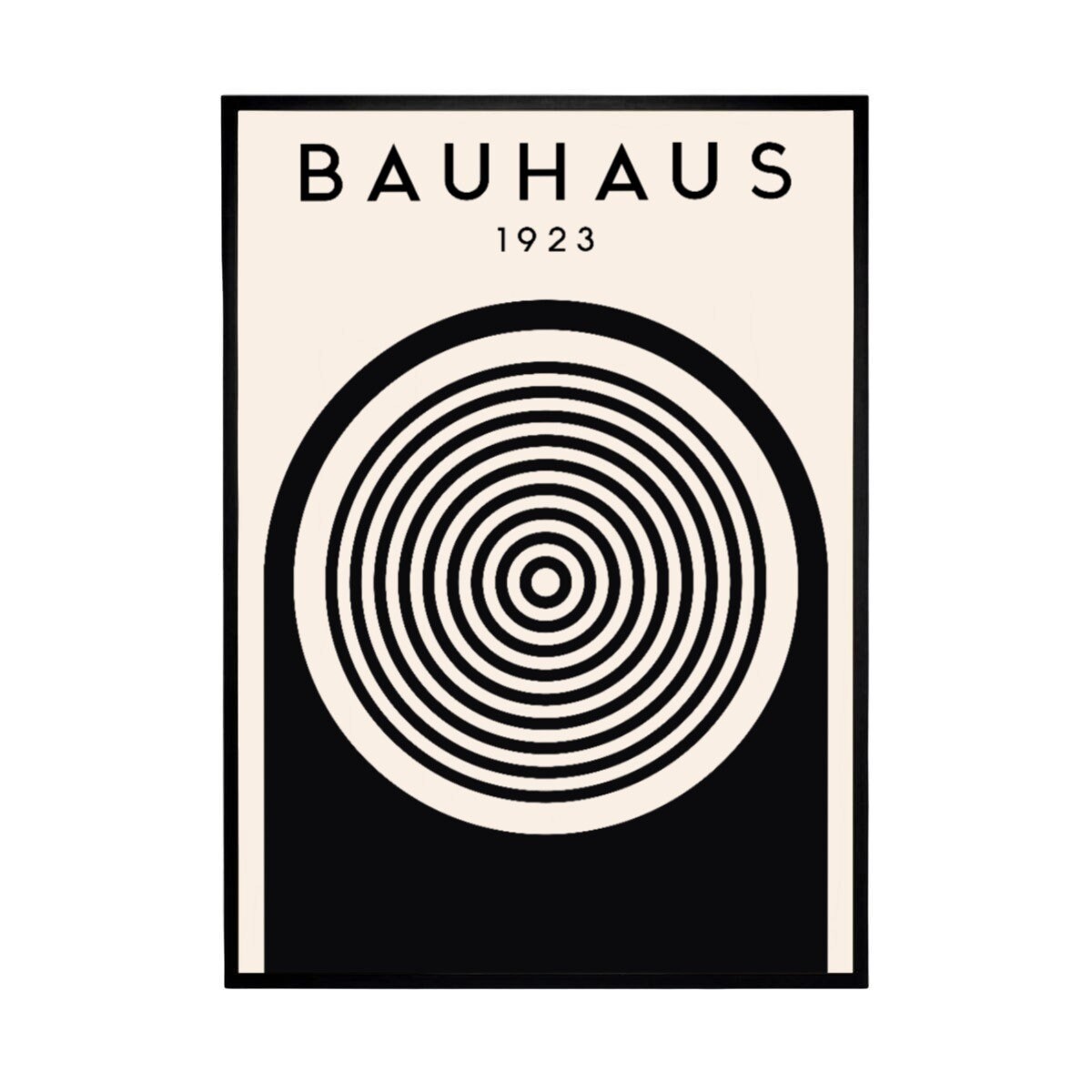 Bauhaus White Radius Poster Bauhaus Vintage Print Abstract Wall Art ...